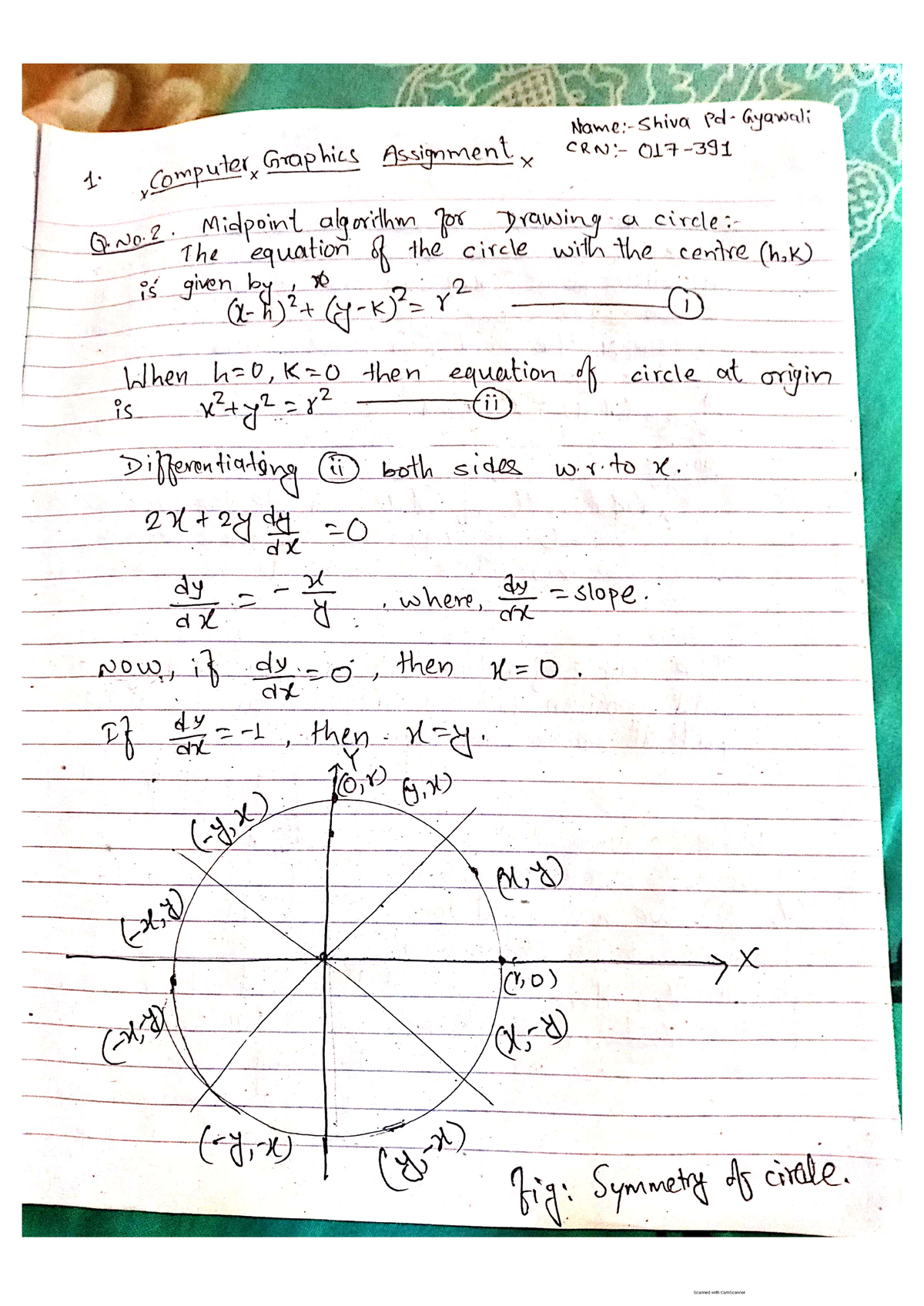 CG-Assignment - assignment - Shiva pd. Gyawali Computer, Graphics Assignment 1. X Q.NO. Midpoint ...