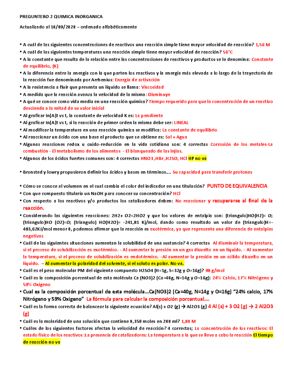 Segundo preguntero - Marcela - Warning: TT: undefined function: 32 PREGUNTERO 2 QUIMICA ...