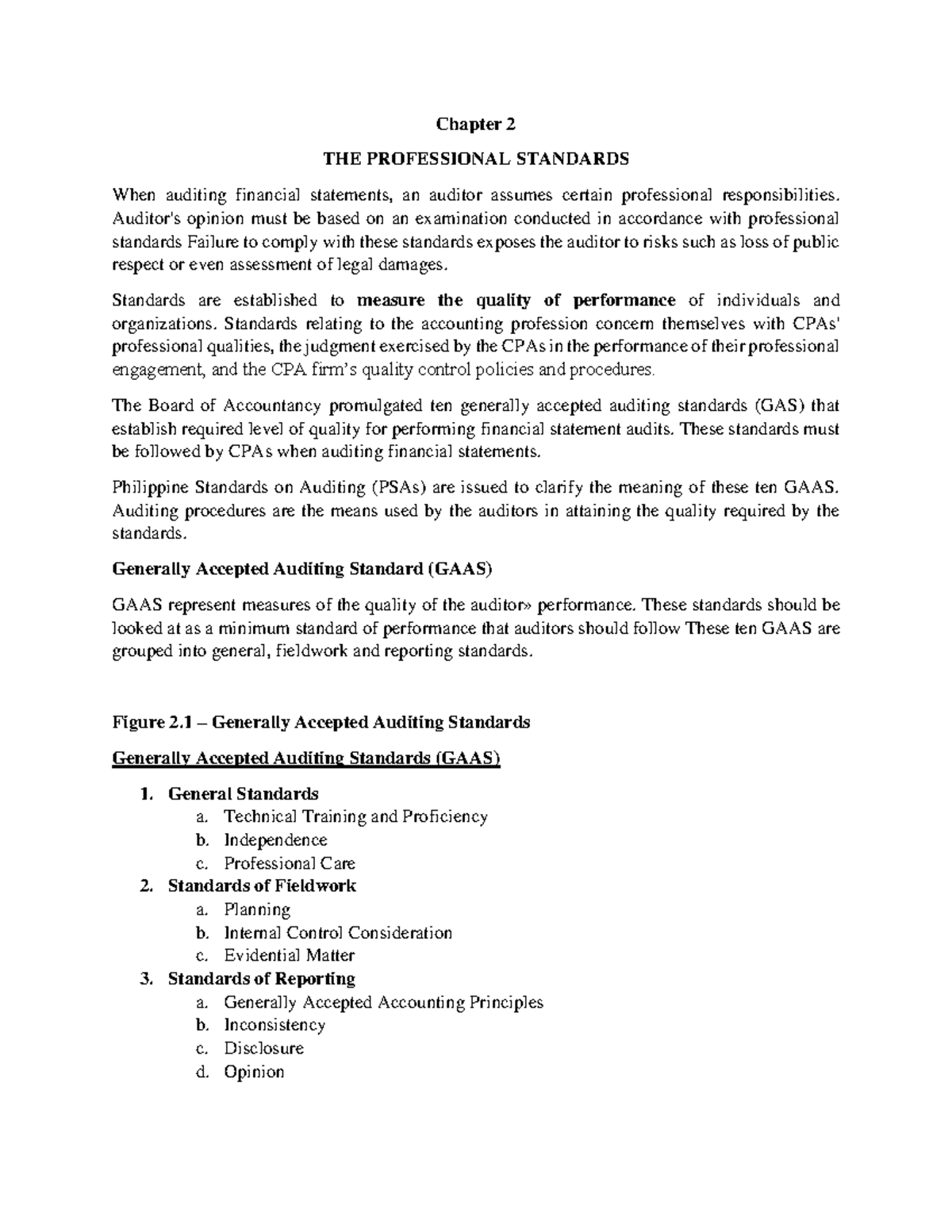 Advance accounting 2-3 - Chapter 2 THE PROFESSIONAL STANDARDS When ...