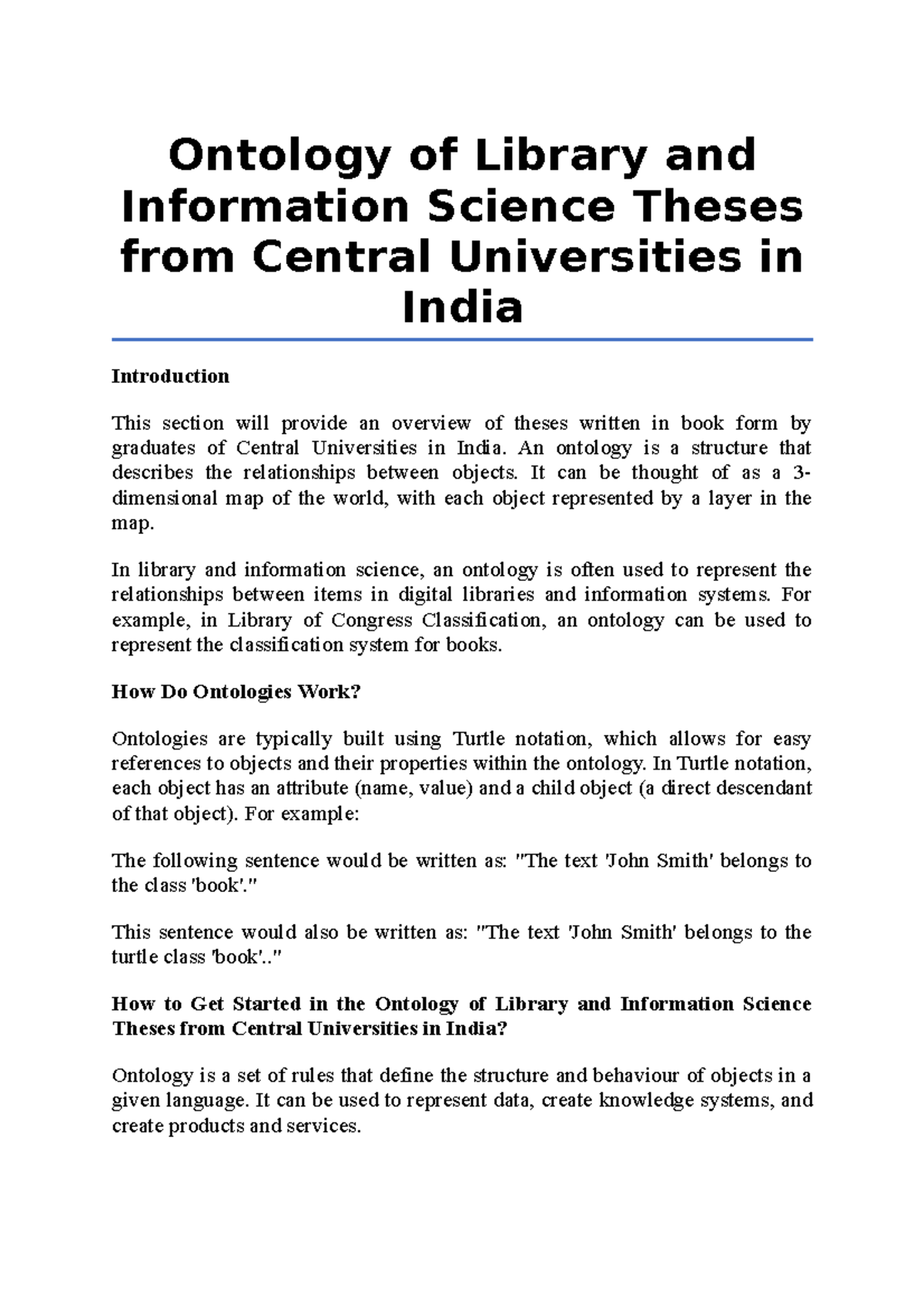 Ontology of Library and Information Science Theses from Central ...