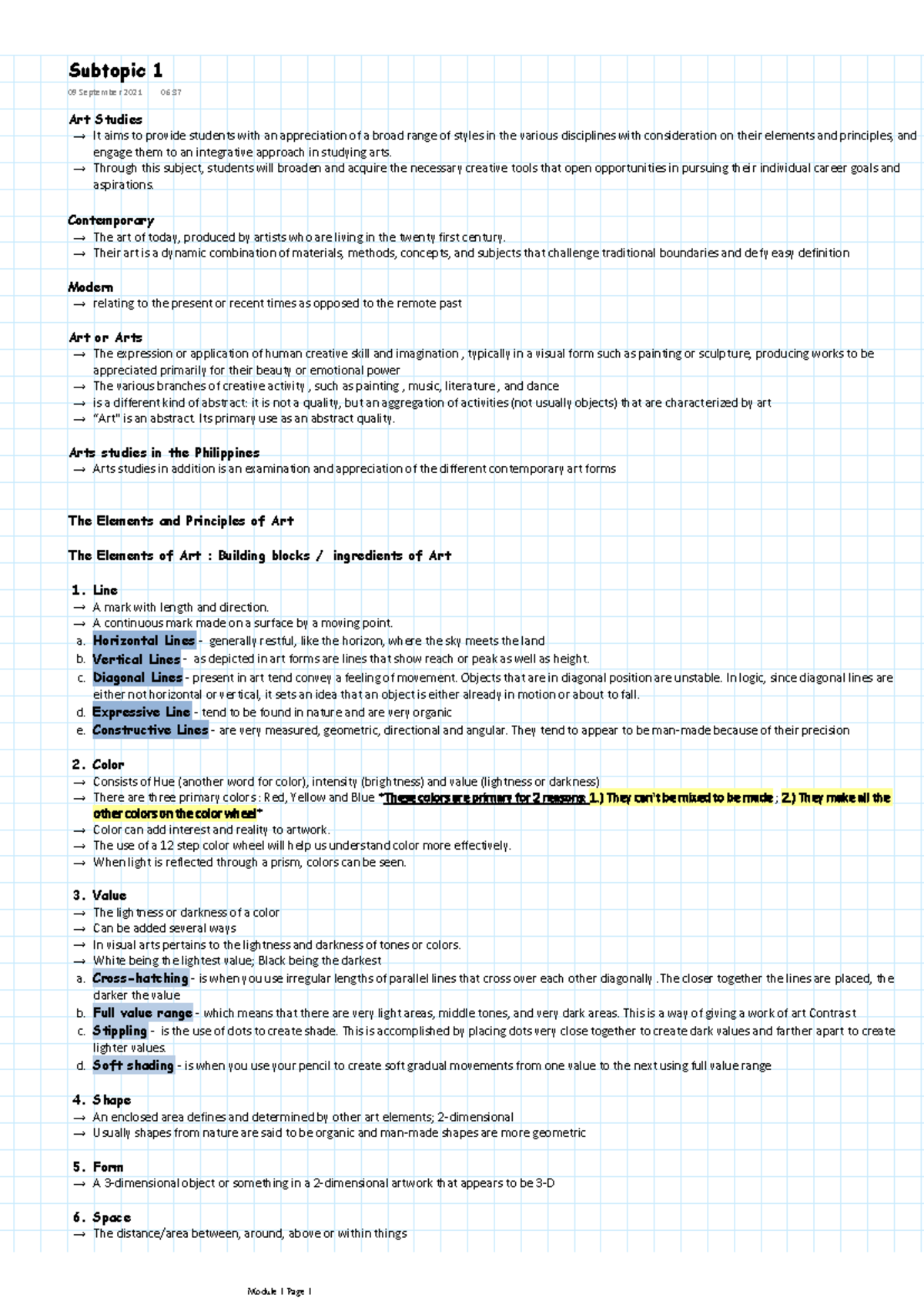 Contemporary Arts in Philippine Region Module 1 - Art Studies It aims ...