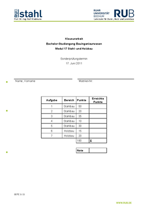 Verbindungen 2 - Zusammenfassung Verbindungsarten - Stahlbau I ...