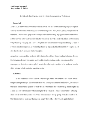 CJ 140 Module Seven Practice Activity Complete - CJ- Module 7 Practice ...