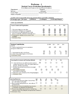 P-10 Teacher Evaluation - Proforma- Teacher Evaluation Form (To be ...