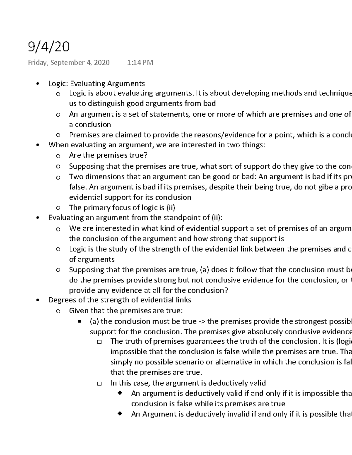 Week 2 Reading Assignment Pt 2 - Logic: Evaluating Arguments Logic is ...