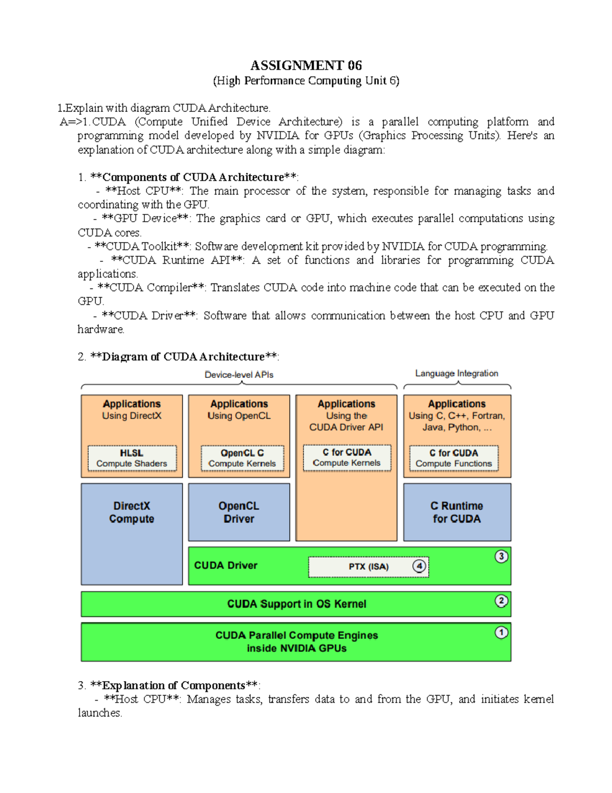 Hpc Unit 6 Paper Solved Assignment 06 High Performance Computing Unit 6 1 With Diagram Cuda