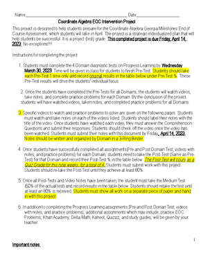 Project-The Coordinate Plane and Transformations (Rabbit Project)-1 ...