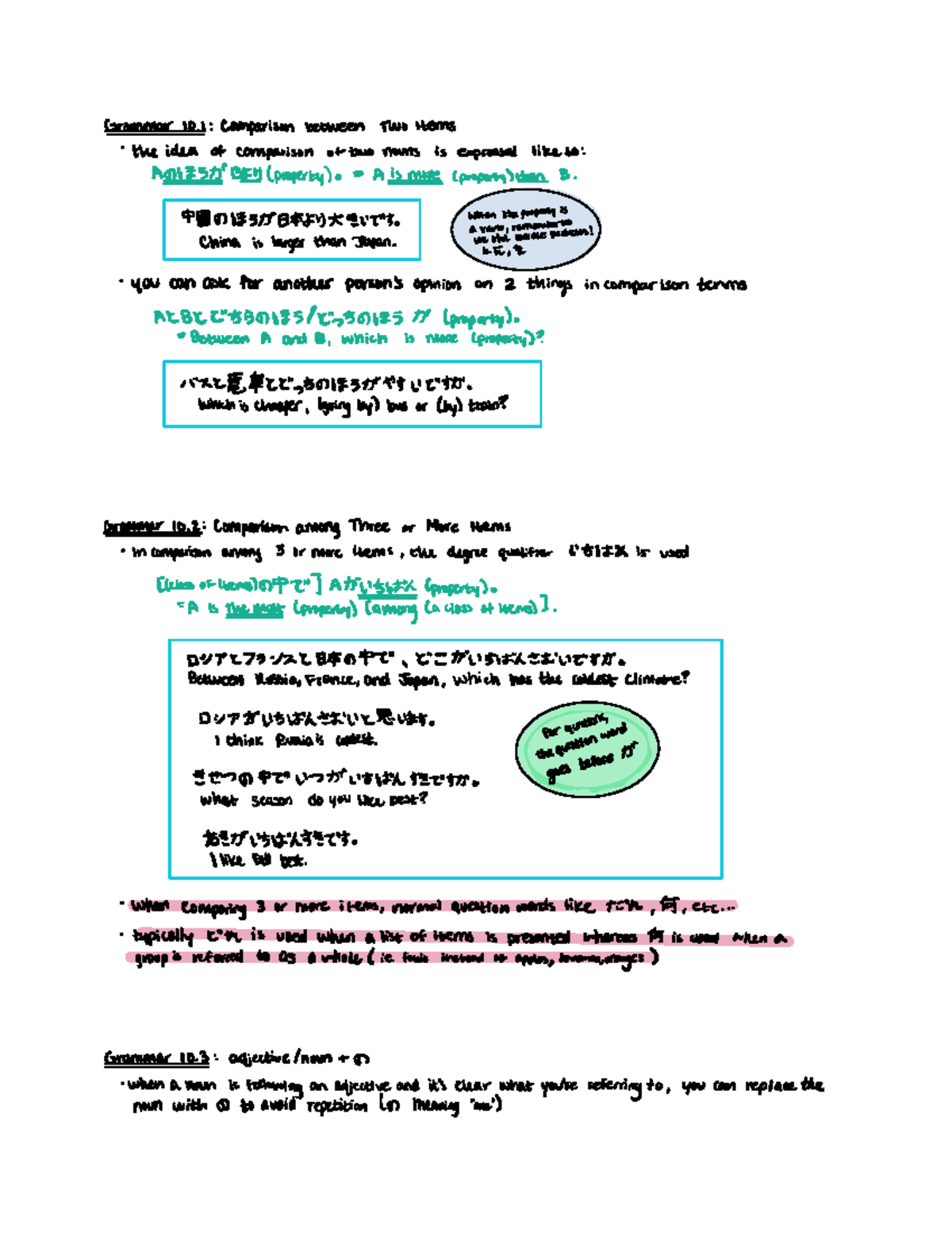 2020-basic japanese 2(JPN102)-grammar notes lesson 10 - Grammar ...