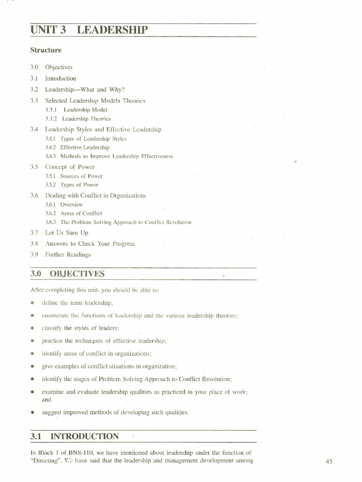 Leadership - swsws - UNIT 3 LEADERSHIP Structure 3 Objectives 3 ...