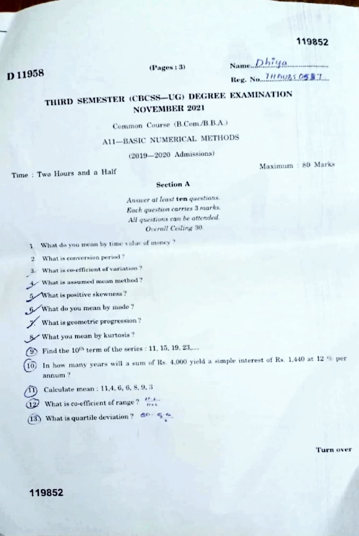 BNM QP 2021 - These notes are helps to m c q questions for this subject ...