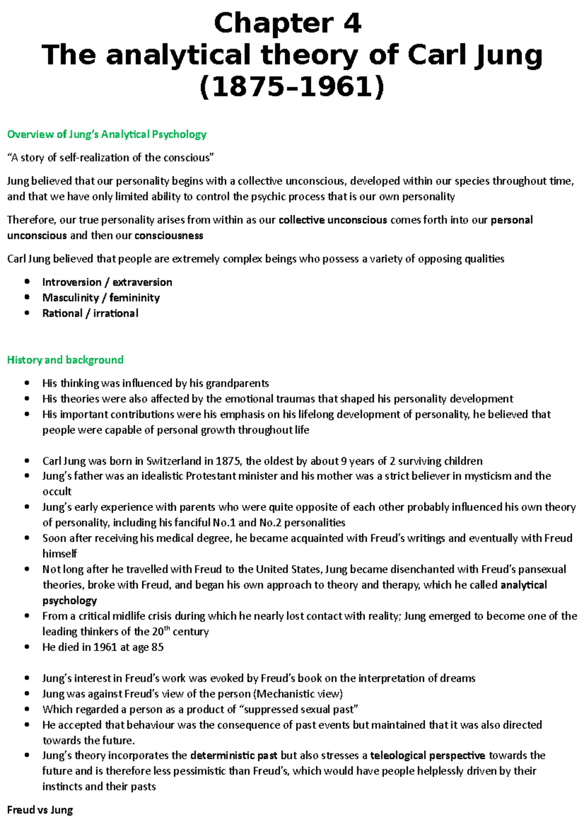 3 - PSYC212 - Chapter 4 The analytical theory of Carl Jung (1875–1961 ...