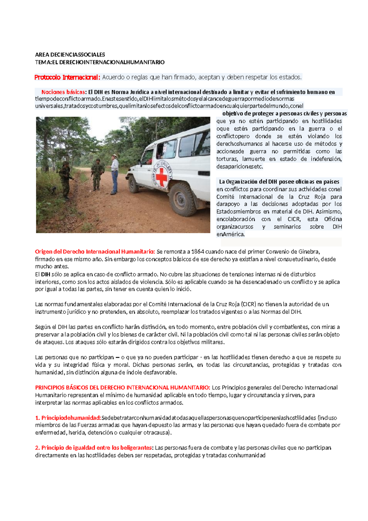 Derecho Internacional Humanitario.(Segundo periodo) - Nociones básicas ...