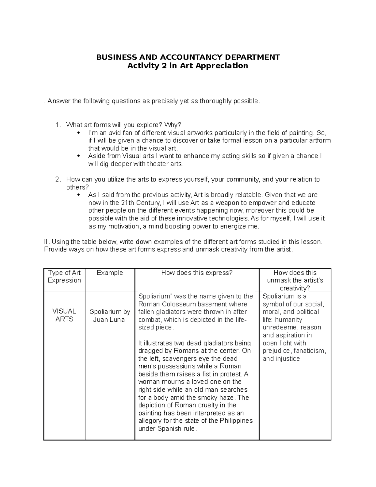 ACLC College - This is a an assignment. - BUSINESS AND ACCOUNTANCY ...