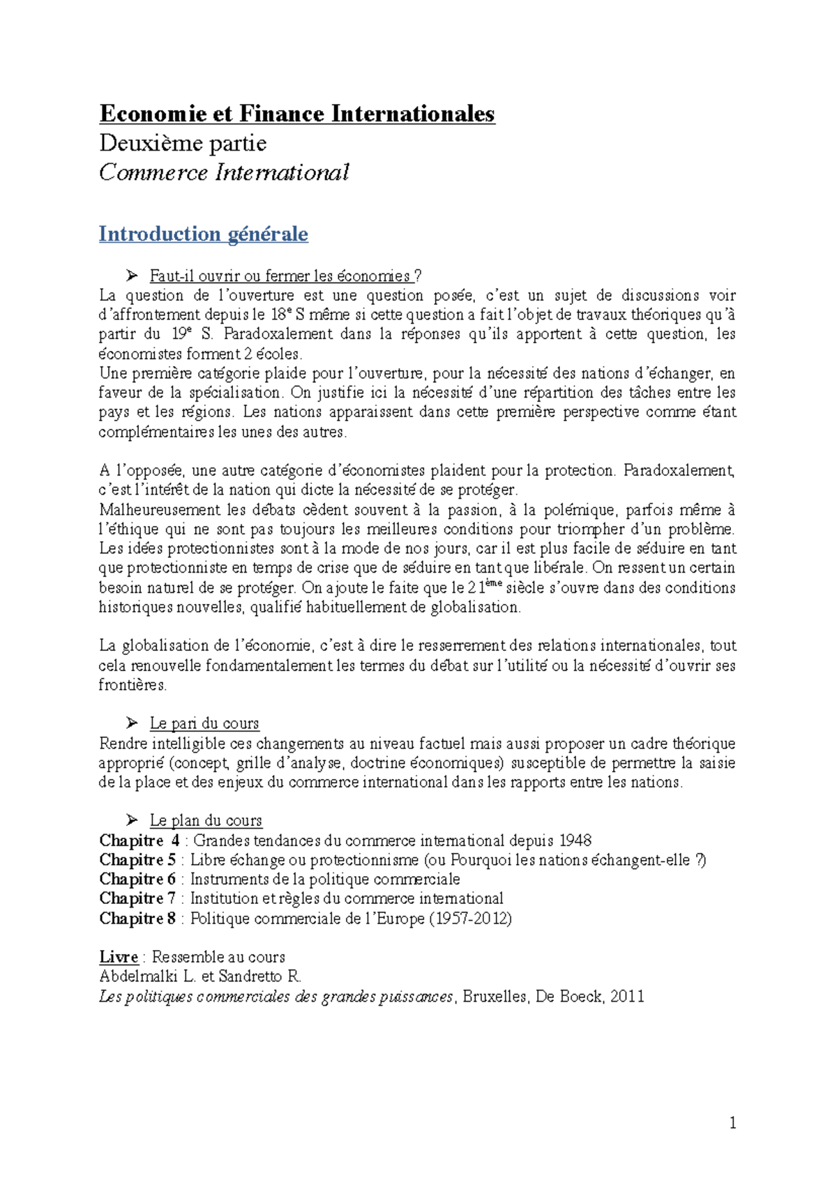 Economie et Finance Internationales 2 - Economie et Finance ...