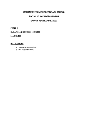 Bgcse SDA Paper 1 2019 Updated - BOTSWANA EXAMINATIONS COUNCIL Botswana ...