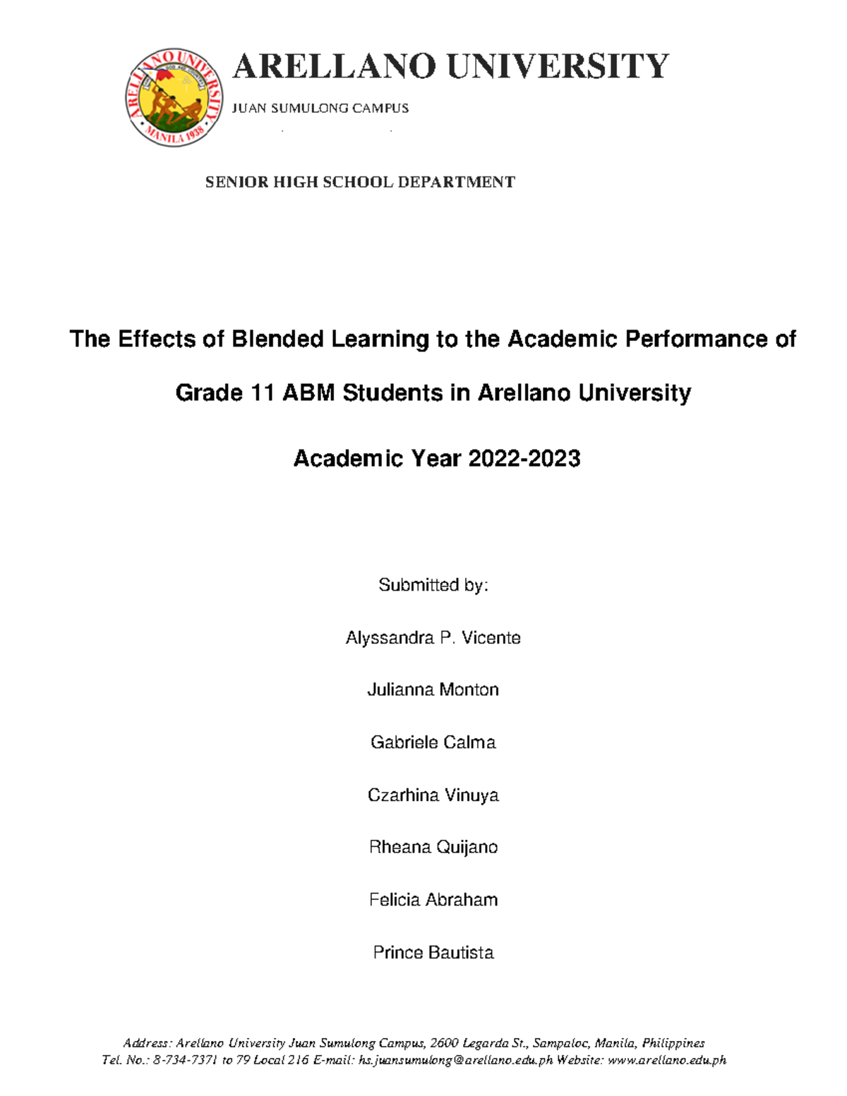 Chapter 1 3 GR5 1 1 1 - dot - JUAN SUMULONG CAMPUS REPUBLIC OF THE ...