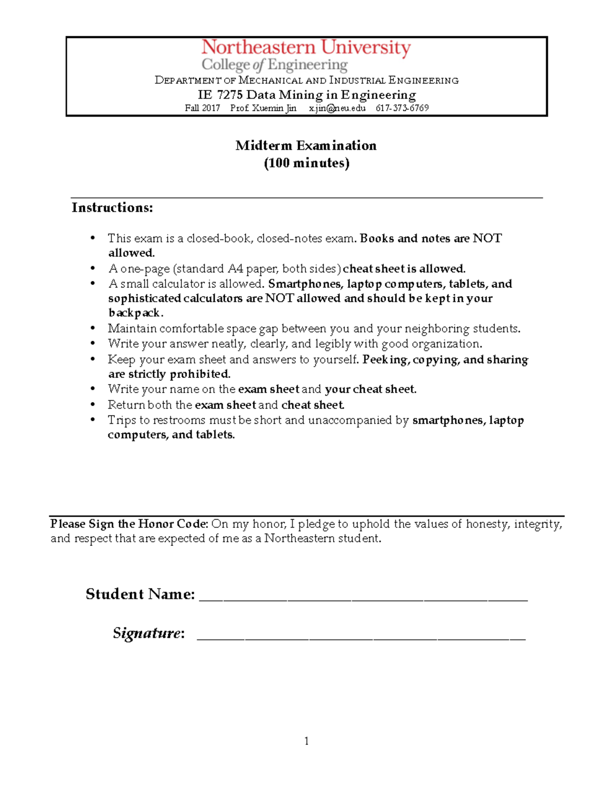 Mid Term Paper 2021 - Midterm - IE 7275 Data Mining in Engineering Fall ...