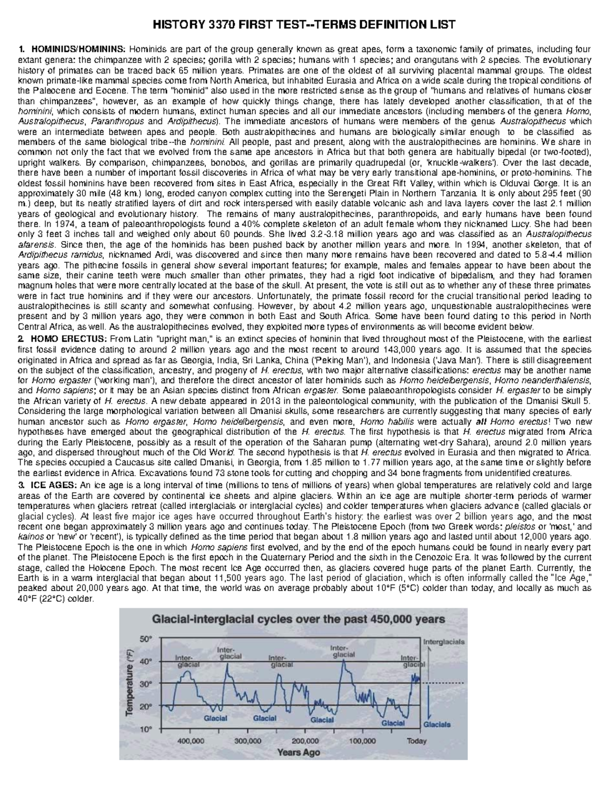 HIST 3370 - Exam 1 Terms and Definitions - HISTORY 3370 FIRST ...