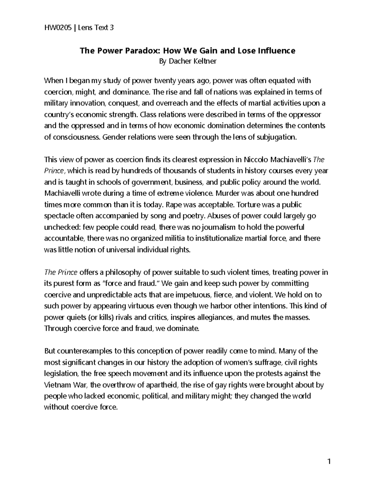 AY2324S2 LT3 — Power, adapted - The Power Paradox: How We Gain and Lose ...