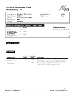 Cholecystitis ATI summary - Module Report Achieved Intervention ...
