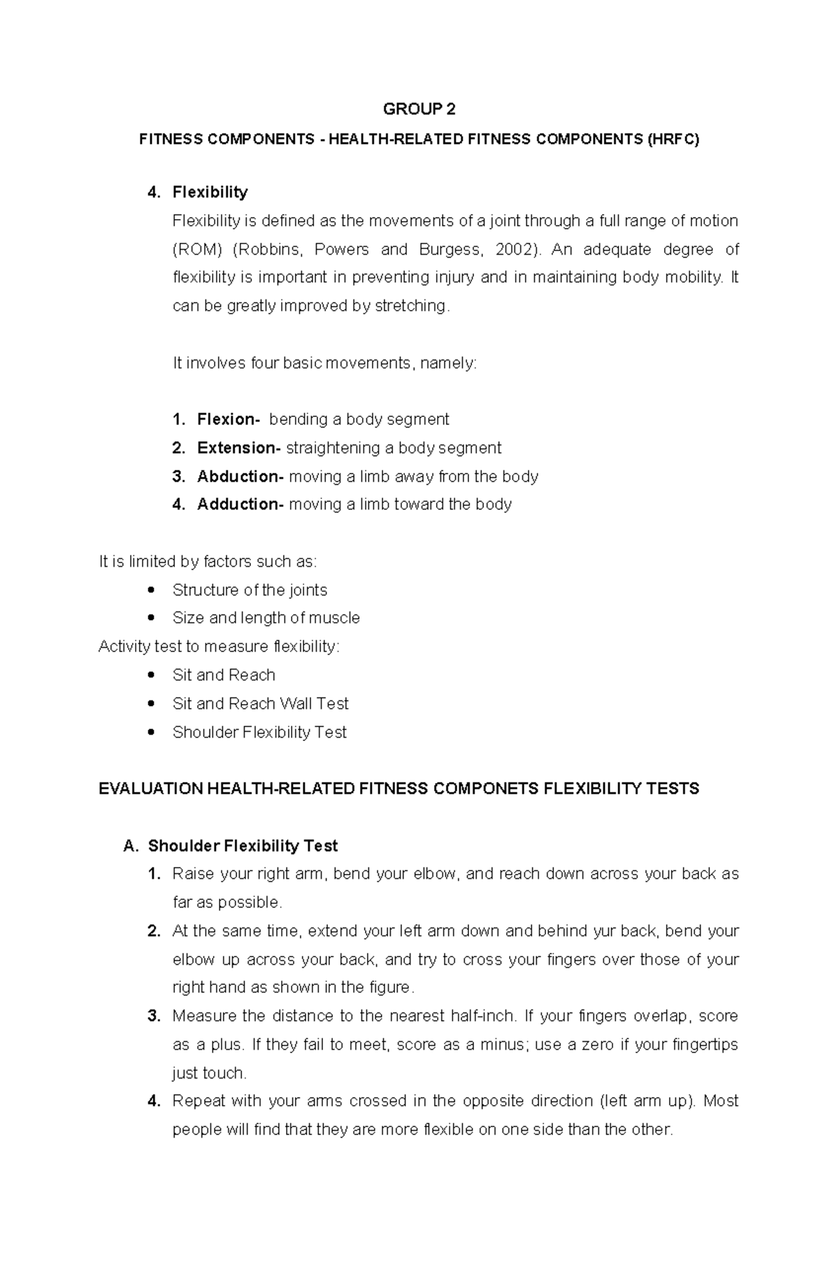 PE1- Group-2 - My doc's - GROUP 2 FITNESS COMPONENTS - HEALTH-RELATED ...