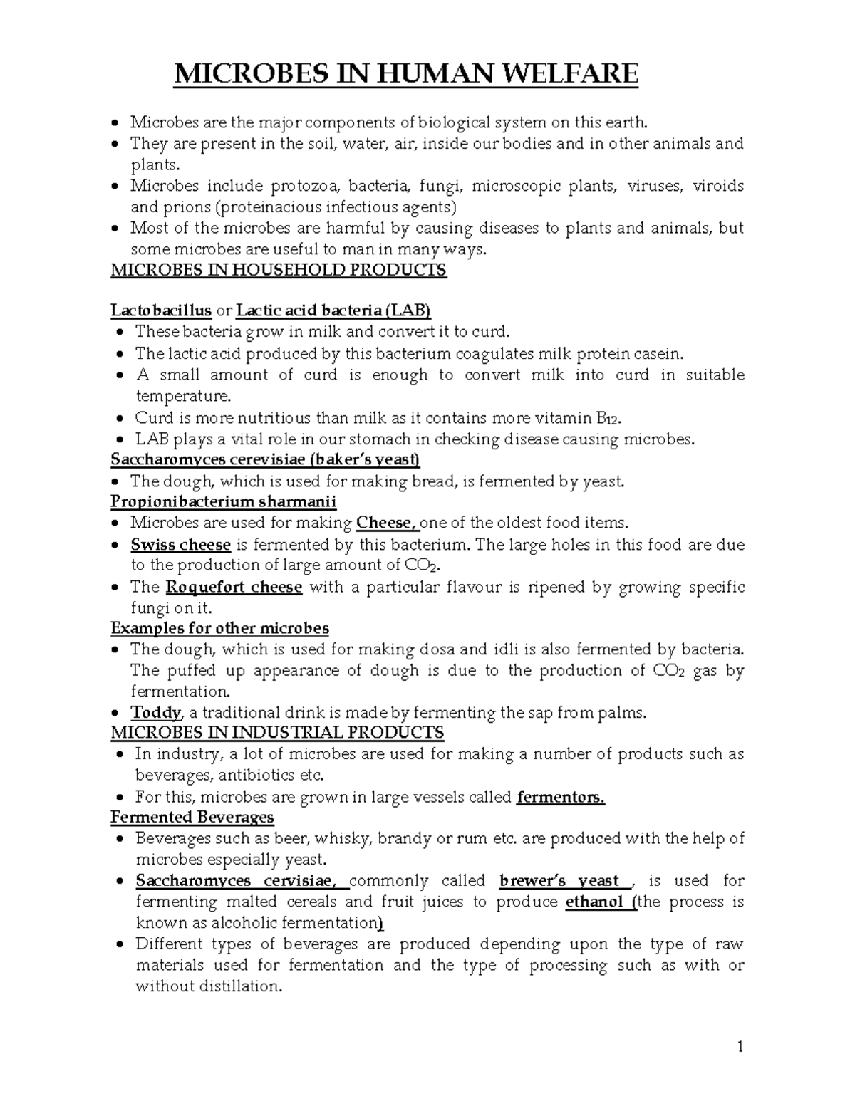 Microbes in human welfare 2 - MICROBES IN HUMAN WELFARE Microbes are ...