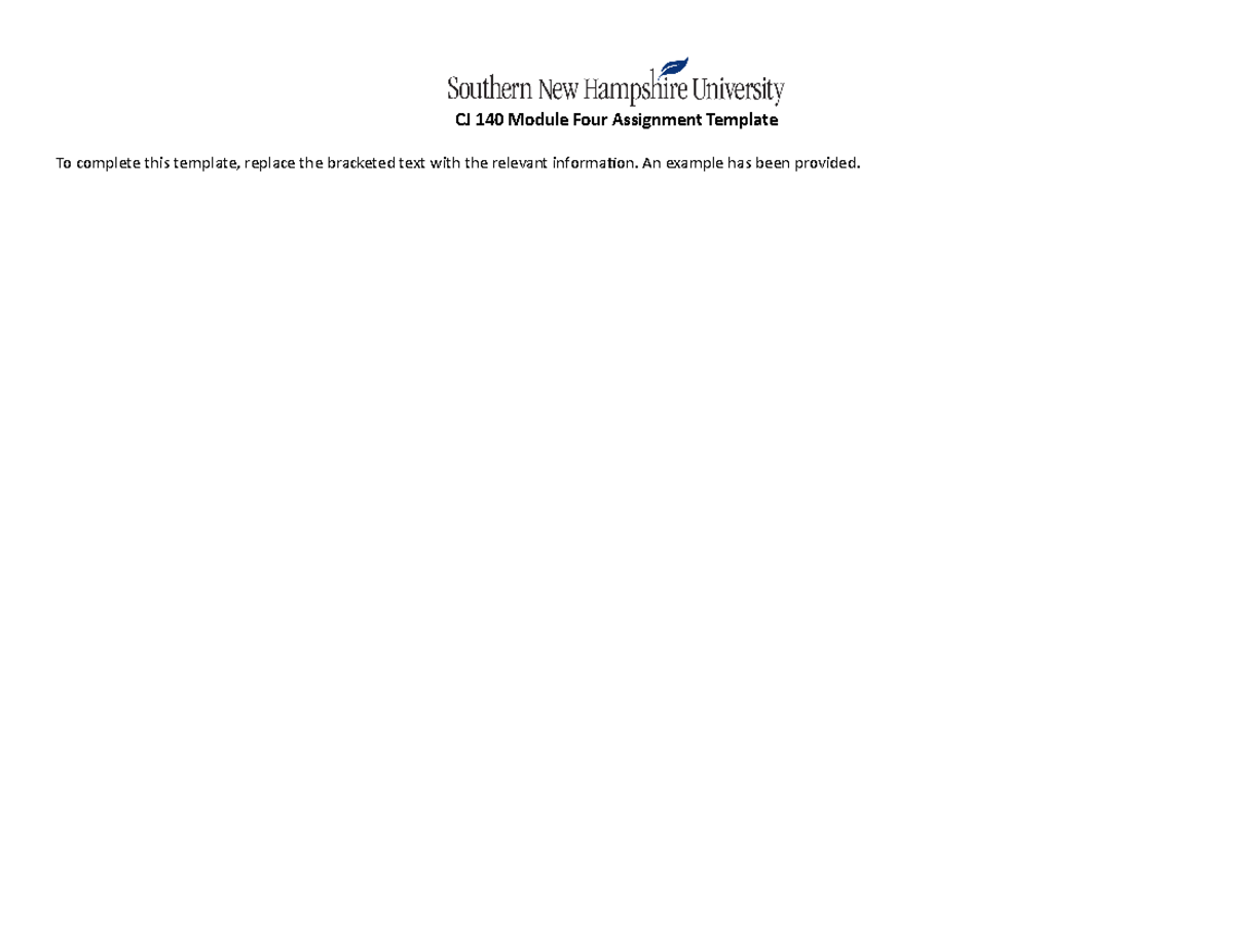 4-3 Module Four Assignment - An example has been provided. Audience ...