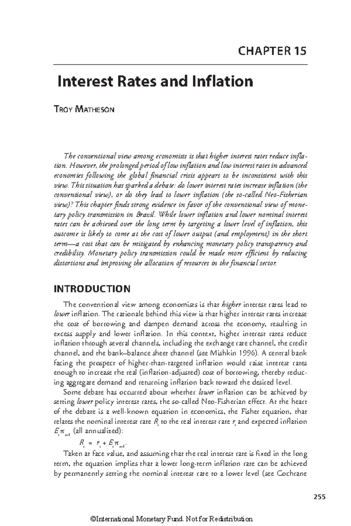 9781484339749-ch015 - Notes on Lecture - 255 Interest Rates and ...