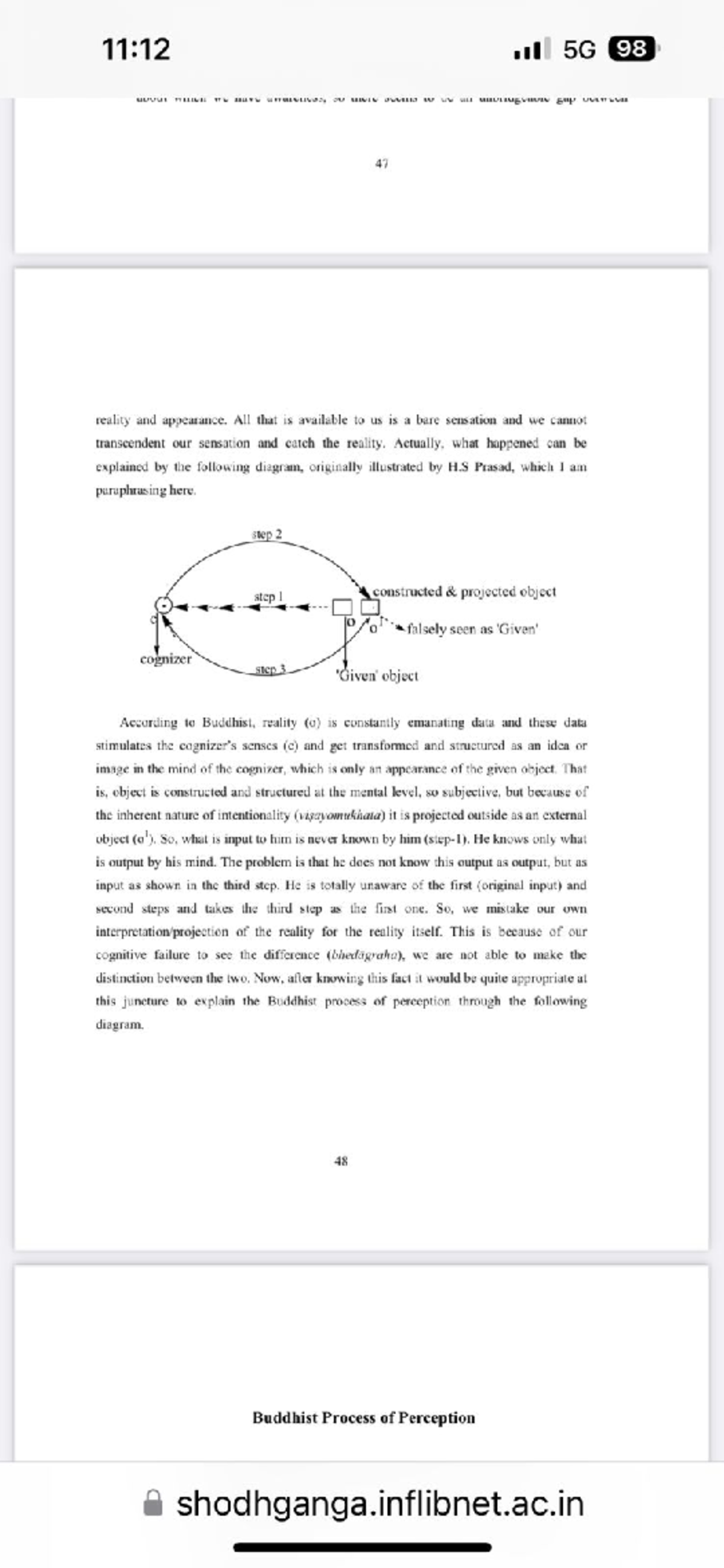 Process of Perception - Philosophy Honours - Studocu