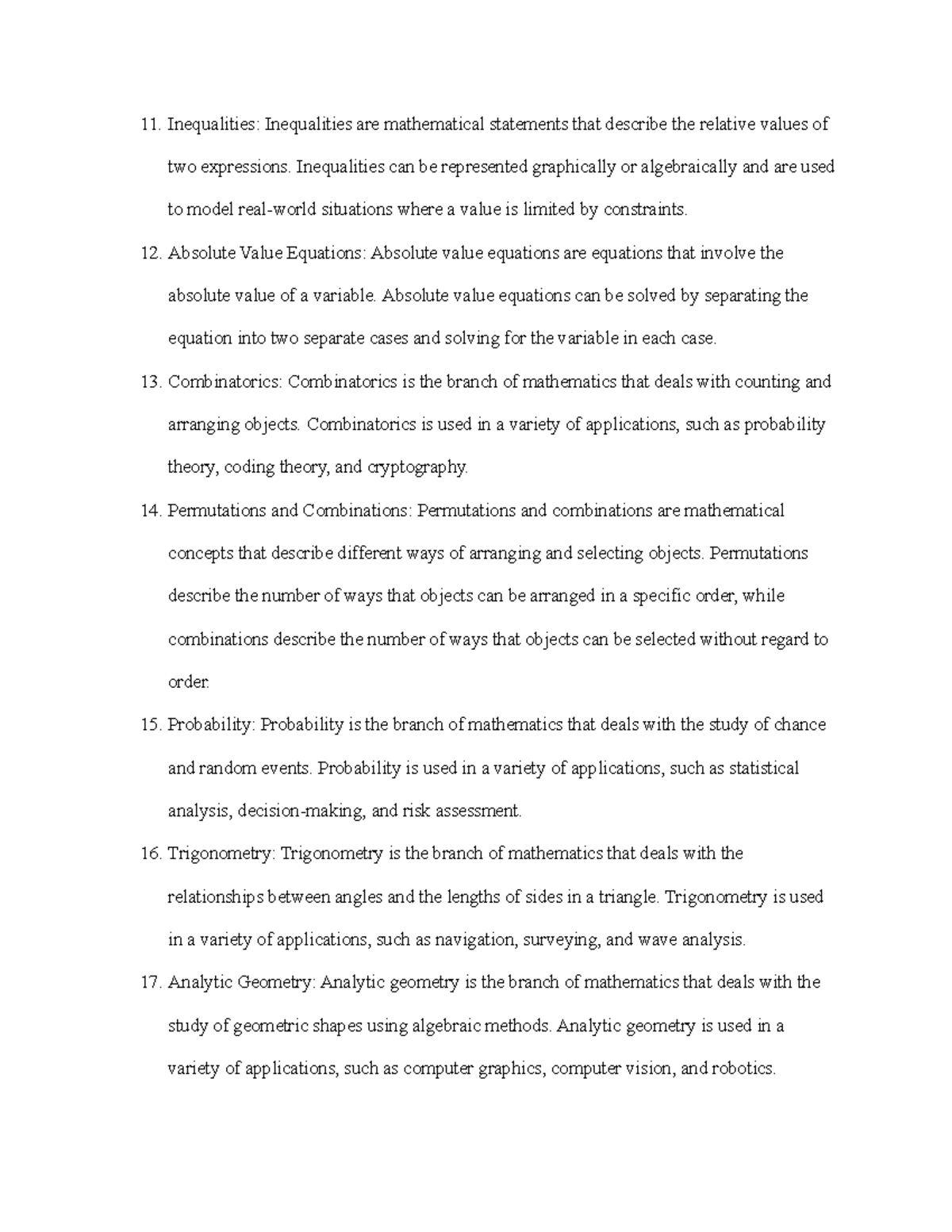 College Algebra Notes Part 2 - Inequalities: Inequalities are ...