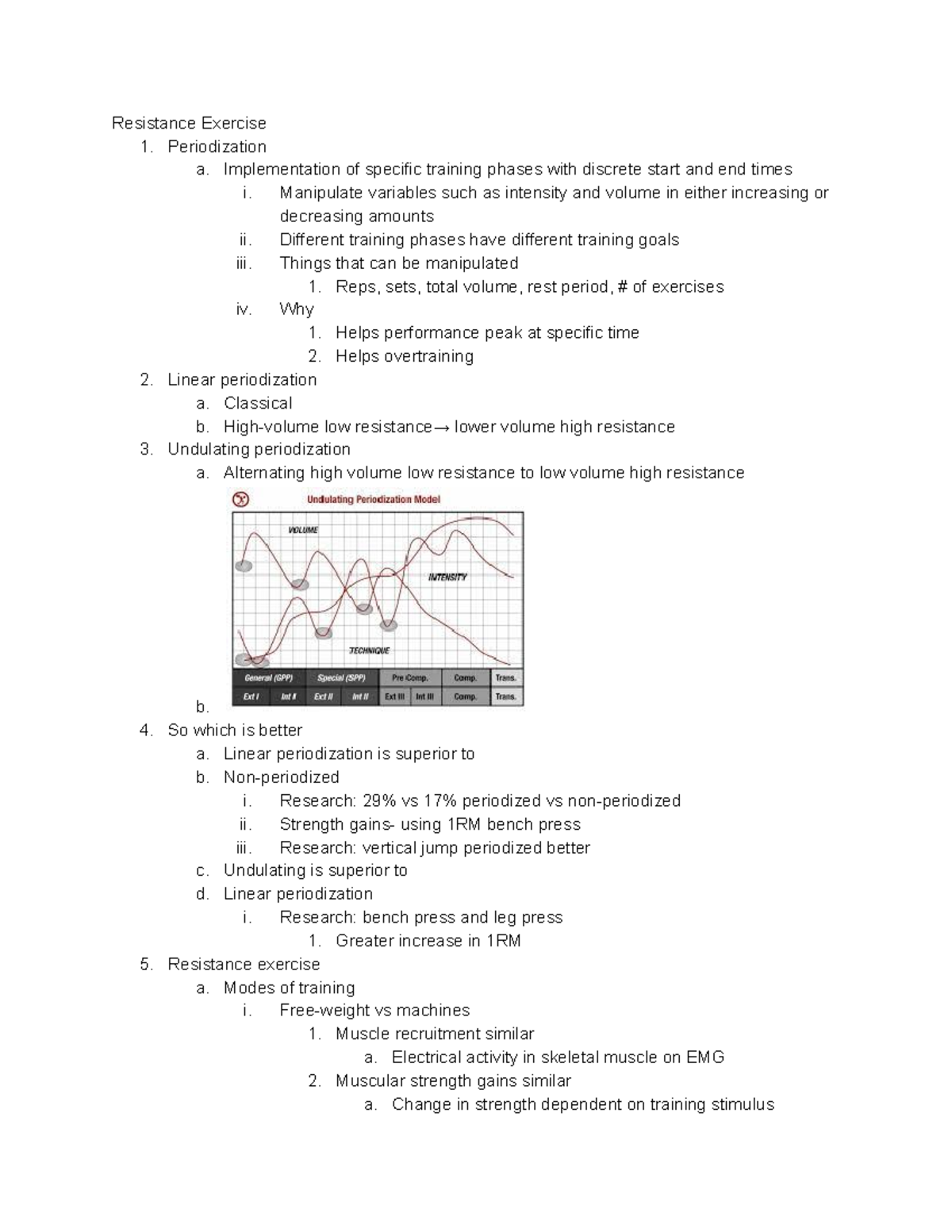 10 10 resistance exercise - Resistance Exercise 1. Periodization a ...
