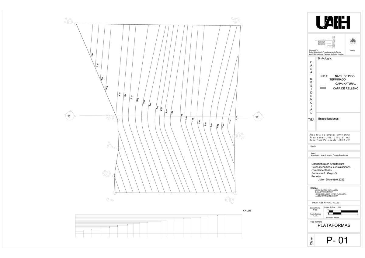 Plano Altimetria PDF 90X60 - C A S A R E S I D E N C I A L TIZA Clave ...