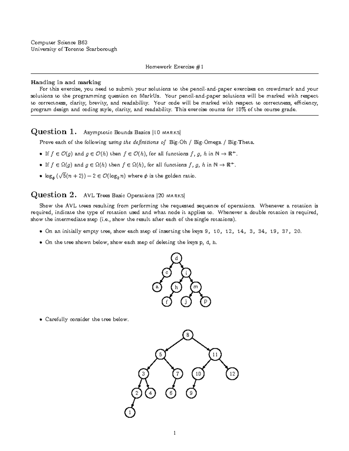 A1 - A1 B63 - Computer Science B University of Toronto Scarborough ...