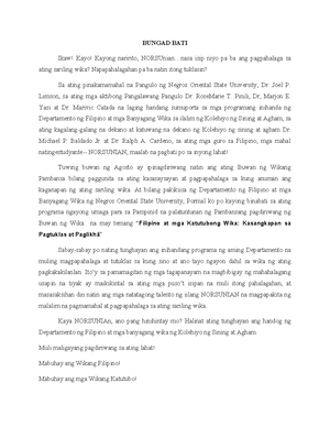 FIL3 Gawain 1 AT 2 - Akademiko Sa Wikang Filipino - Studocu