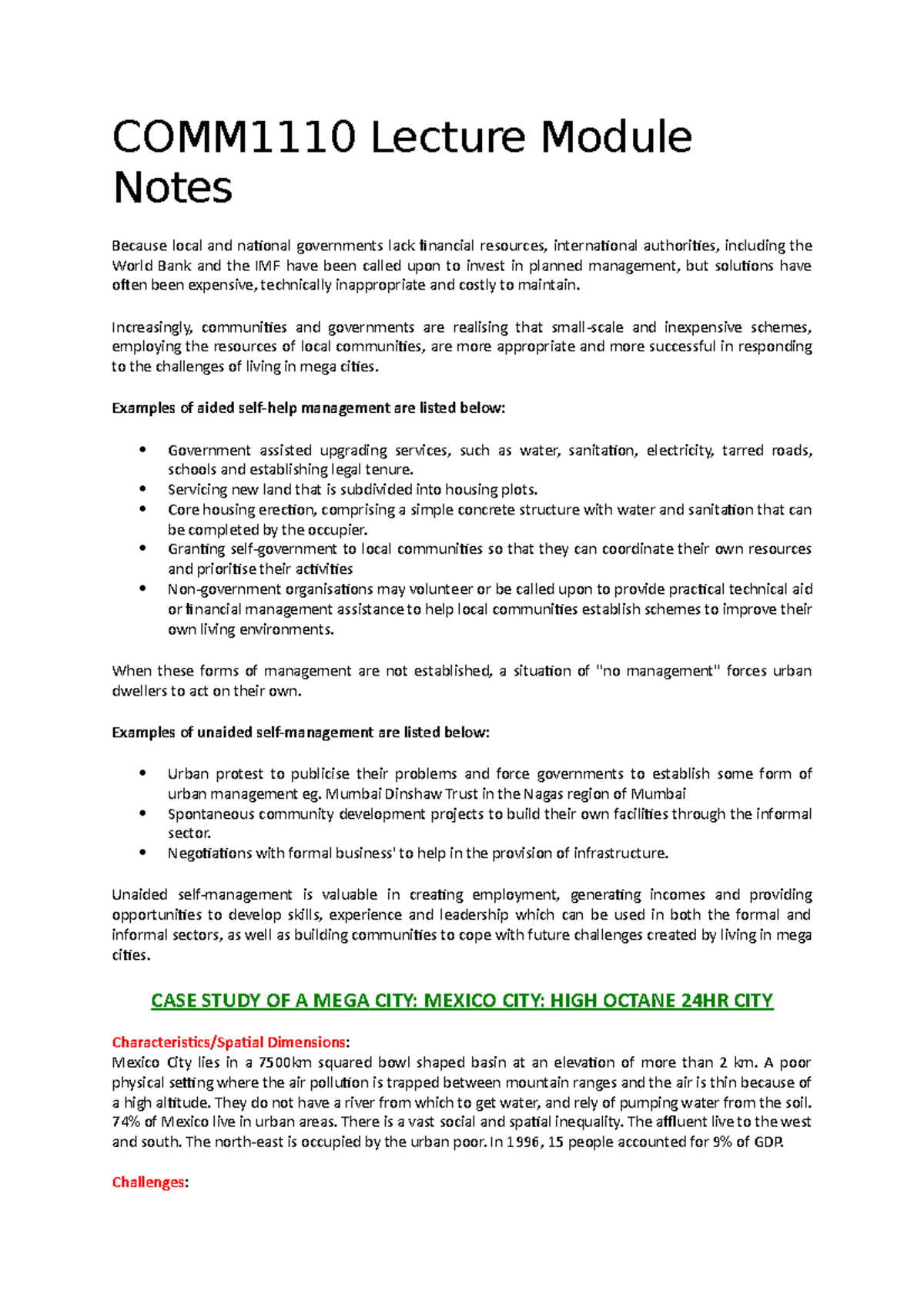 Comm1110 Lecture Notes Week 4 Comm1110 Lecture Module Notes Because