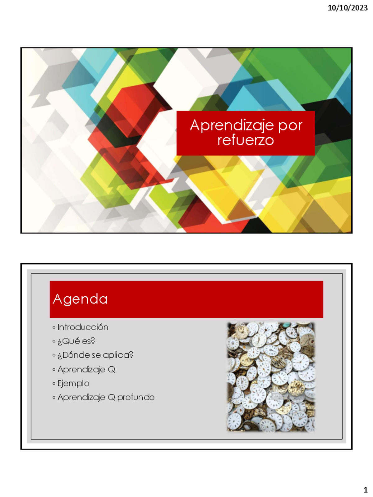 Aprendizaje por refuerzo - Aprendizaje por refuerzo Agenda Introducción ...