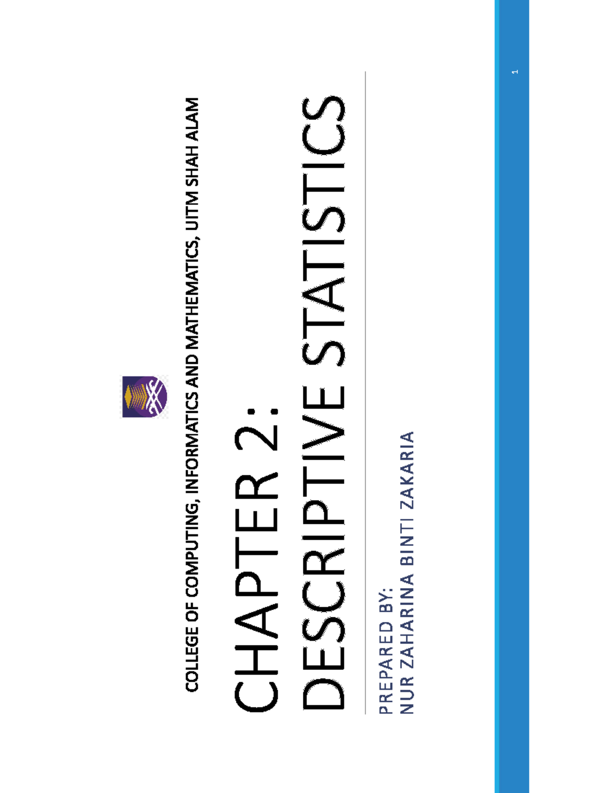 STA404 - Chapter 2 - Descriptive Statistics - Business statistics - Studocu