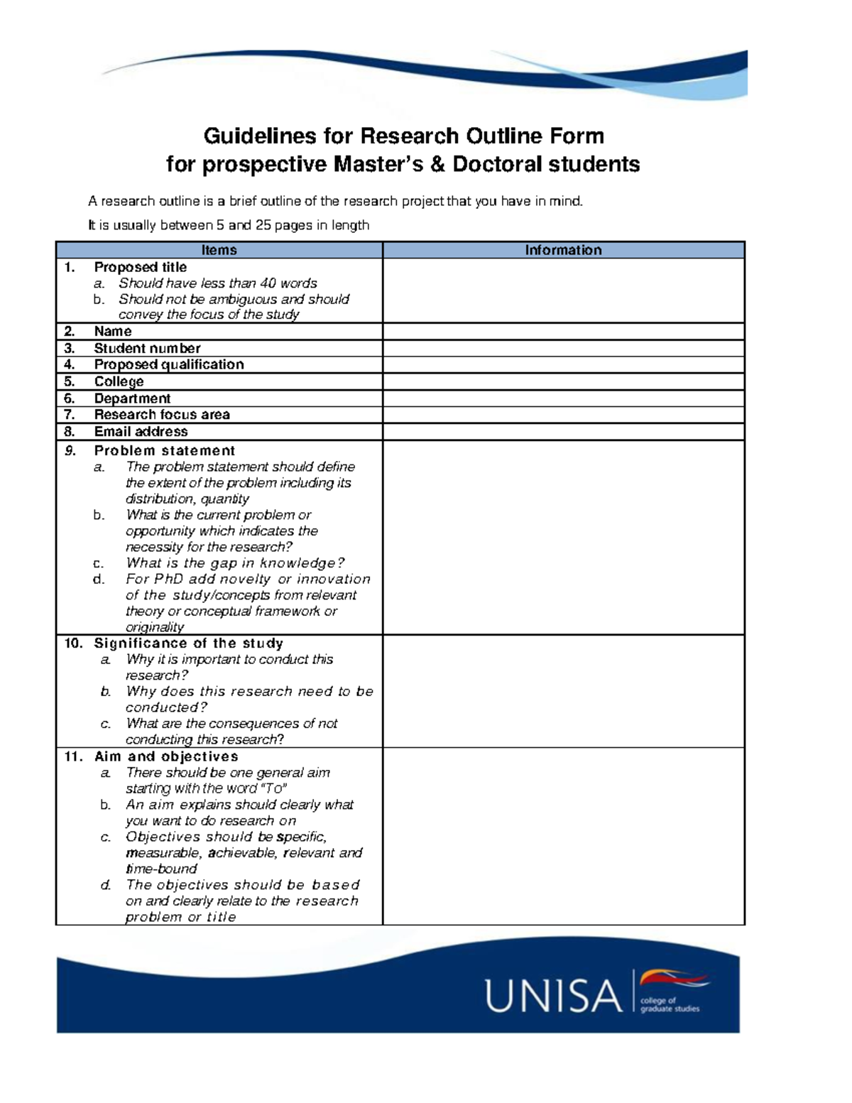 Research Outline-3 Oct 2020 - Guidelines for Research Outline Form for ...