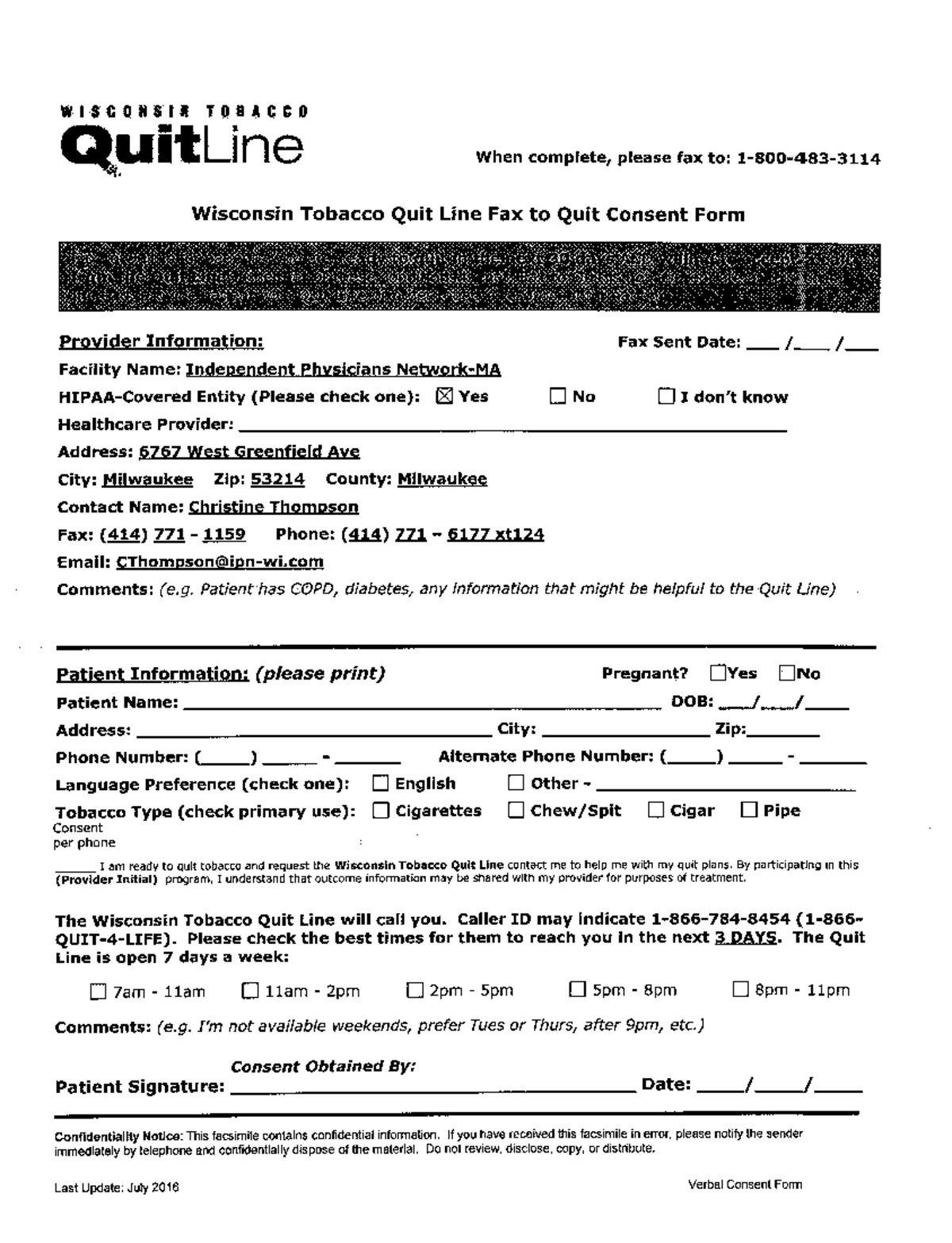 Wisconsin Tobacco QUIT LINE - NSG 123 - Studocu