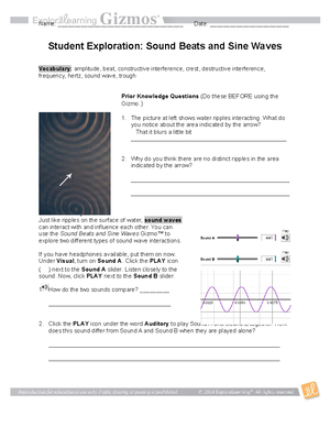 Waves Gizmo Worksheet 2022 - Name: Date: Student Exploration: Waves ...