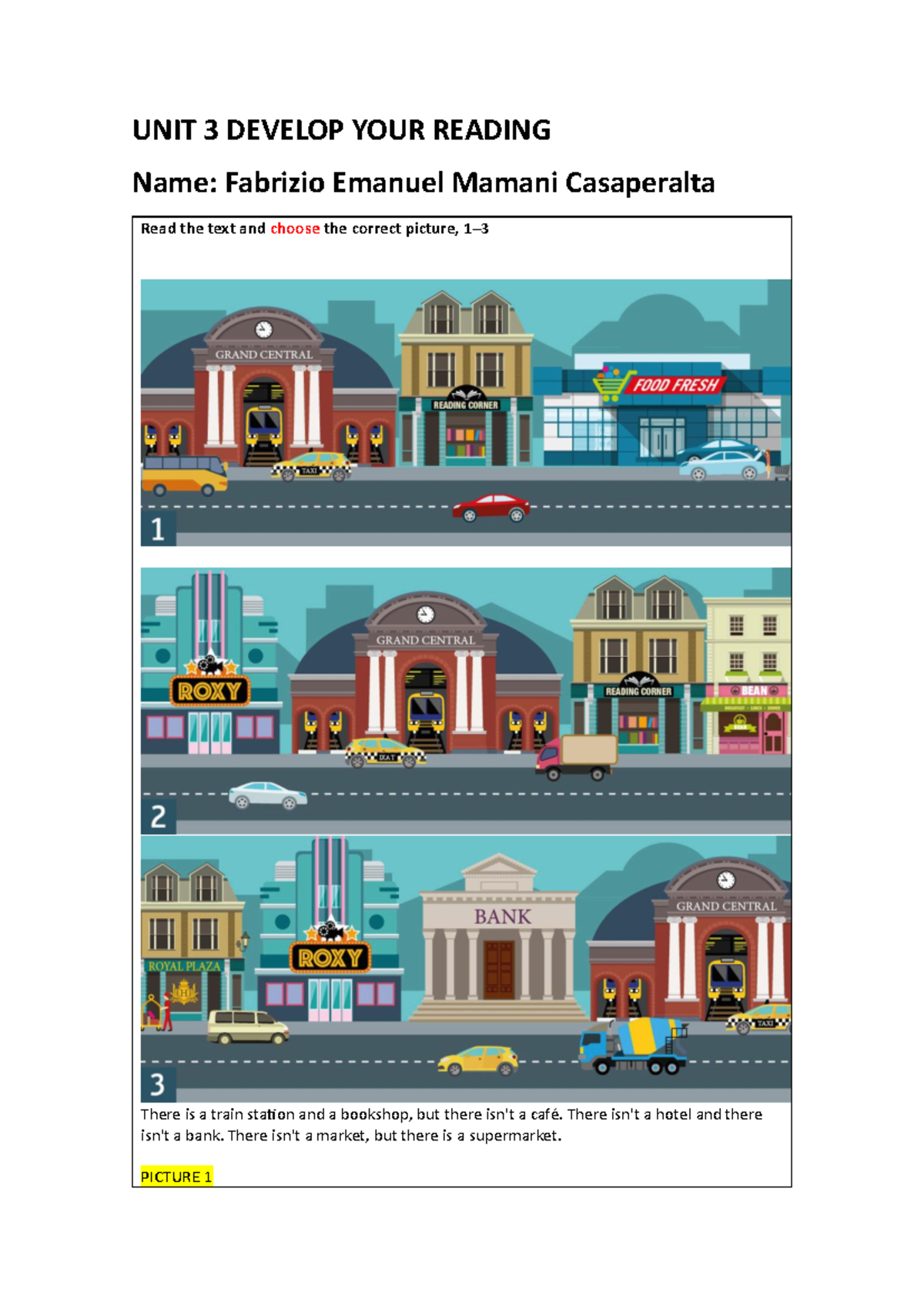 UNIT 3 Develop YOUR Reading-1 - UNIT 3 DEVELOP YOUR READING Name ...