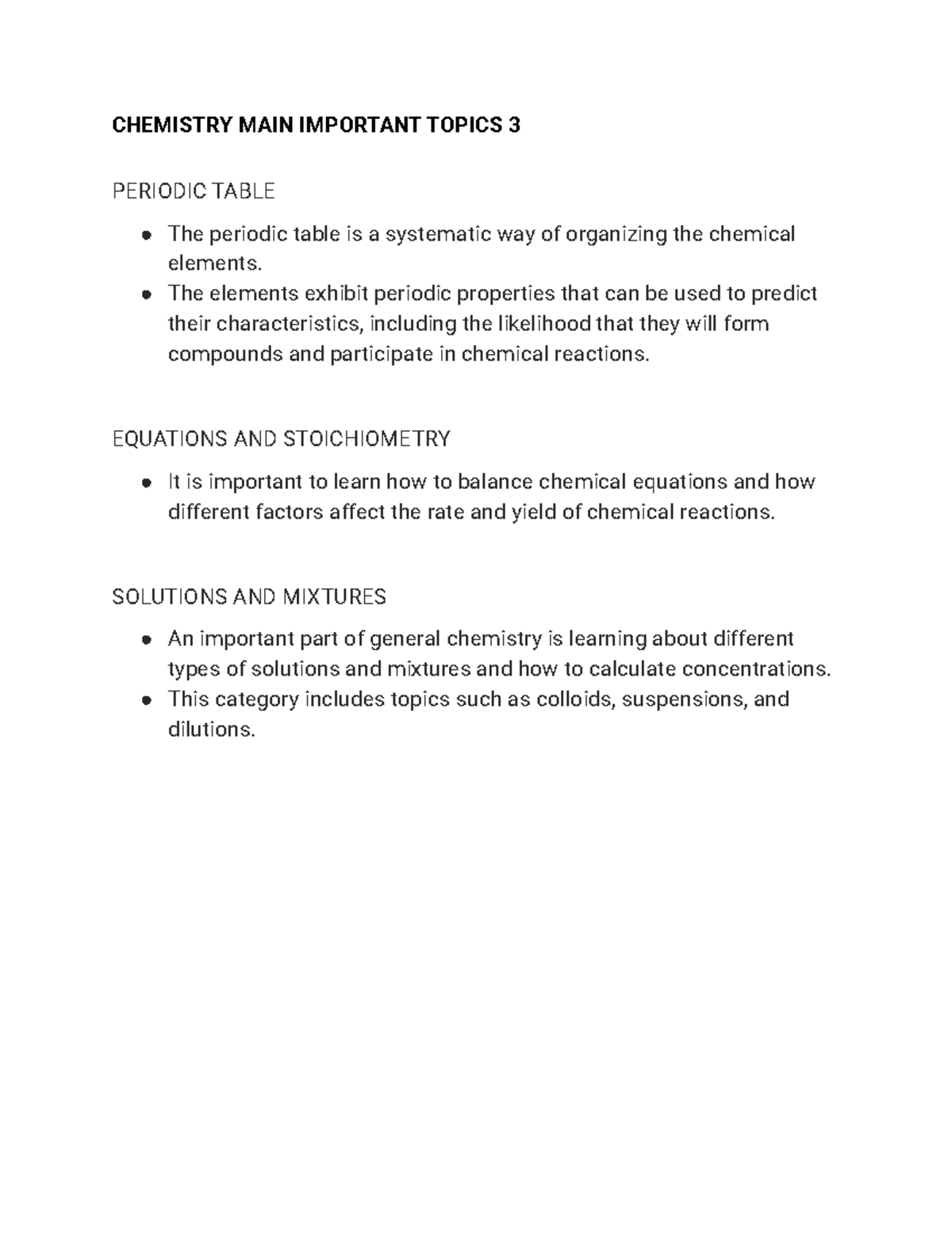 Chemistry MAIN Important Topics 3 - CHEMISTRY MAIN IMPORTANT TOPICS 3 ...