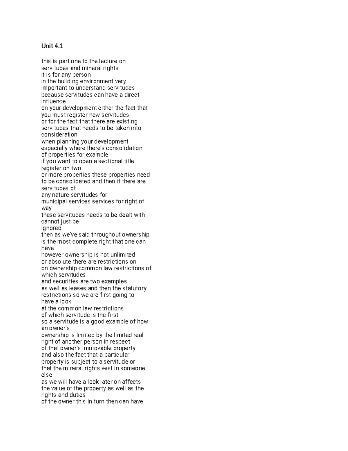 Eow unit 4-10 - Notes - Unit 4. this is part one to the lecture on ...