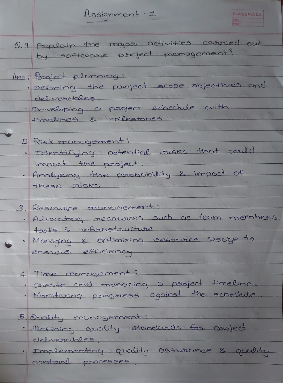 SPM assignment 1 - The question answer of SPM - ;.'.II -~1., j ii 0 .J ...