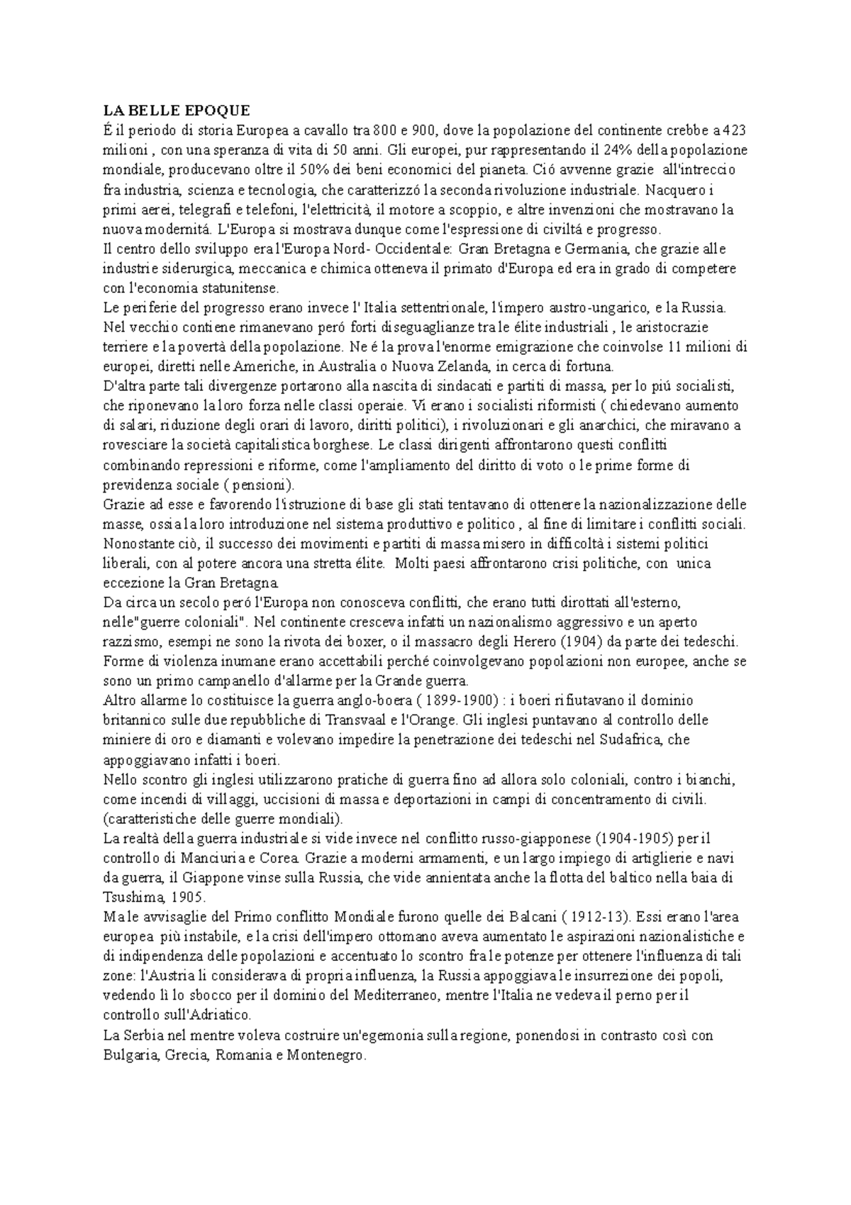 LA Belle Epoque - LA BELLE EPOQUE É il periodo di storia Europea a ...