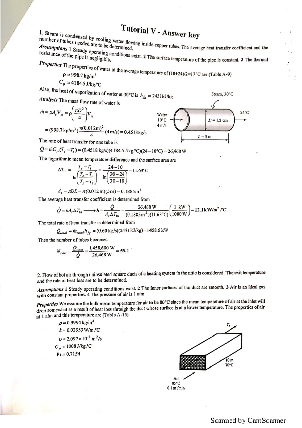 Tutorial 5 - Engineering Thermodynamics - Scanned by CamScanner Scanned ...