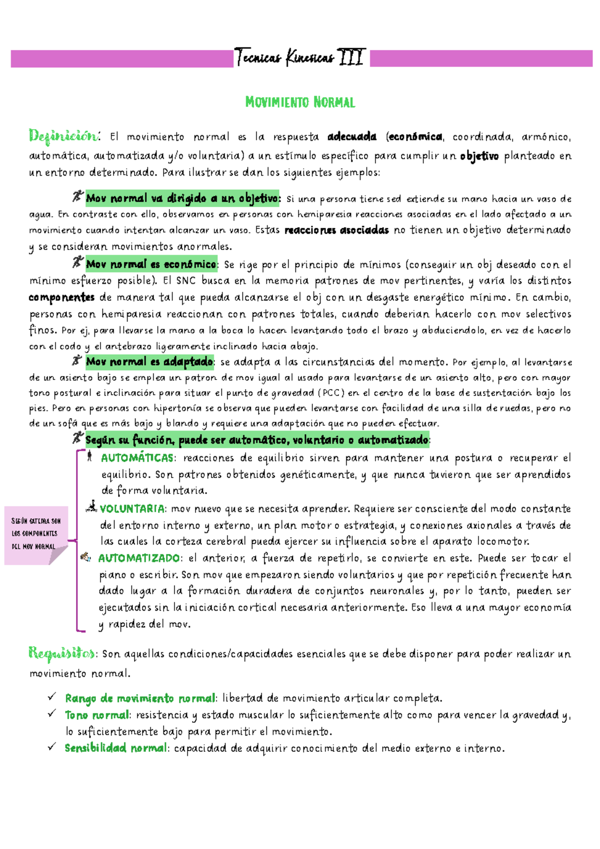 1mer clase TK3 - Aborda movimiento normal de Paeth y Sensibilidad de ...