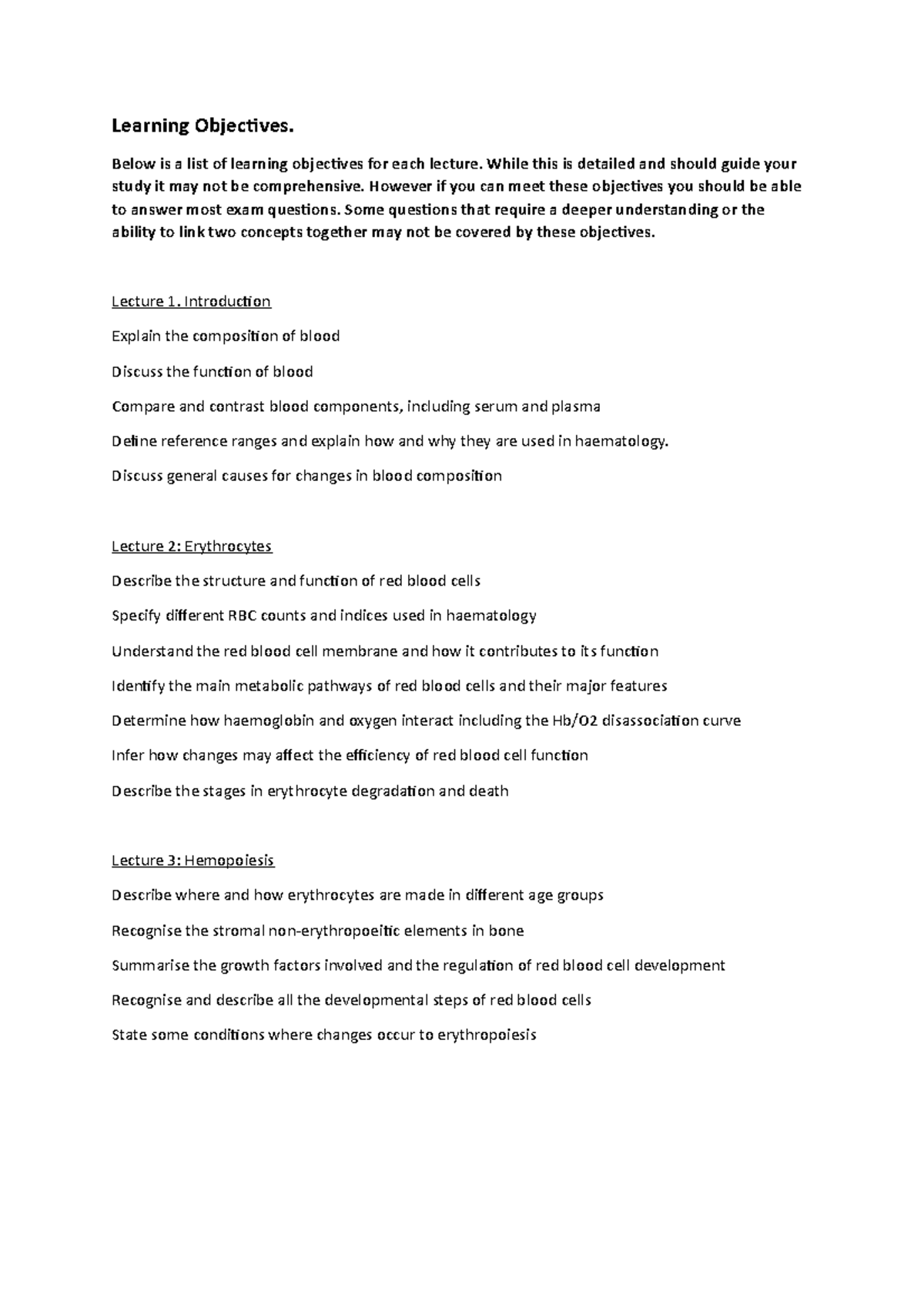 Haem Learning Outcomes Learning Objectives Below Is A List Of haem-learning-outcomes-learning-objectives-below-is-a-list-of