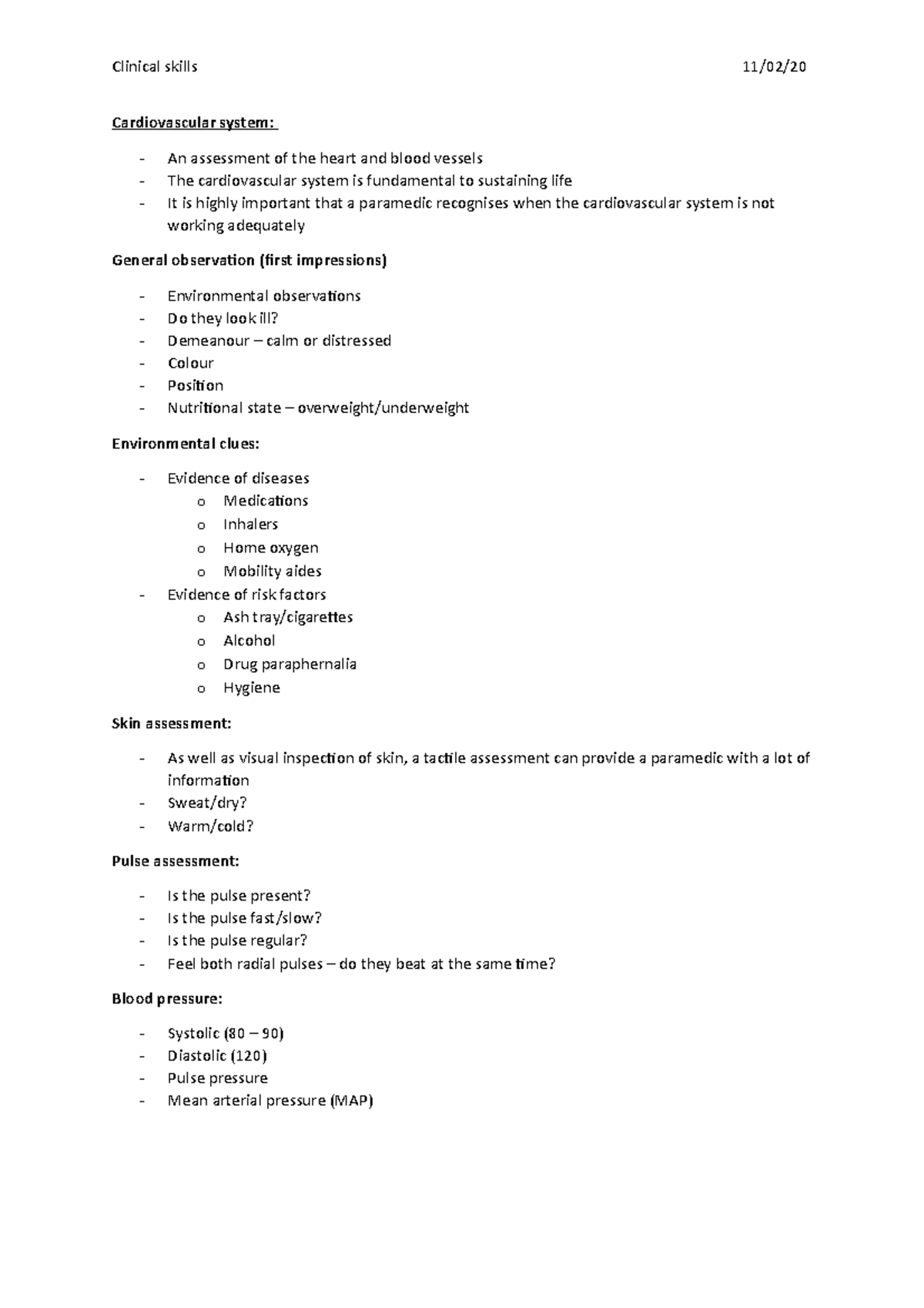 Cardivascular system assesment - Cardiovascular system: - An assessment ...