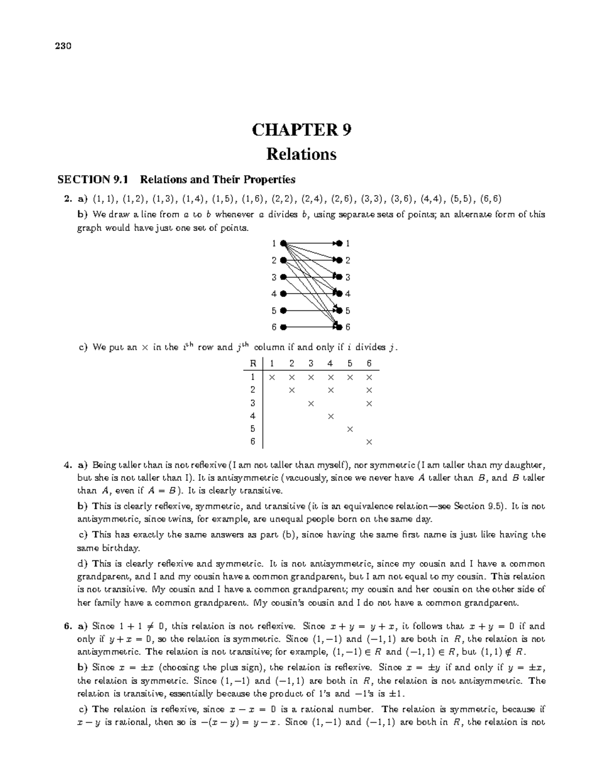 IRG Ch09 - solution of rosen's discrete mathematics - 230 CHAPTER 9 Relations SECTION 9 ...